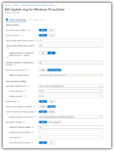 How To Configure Update rings for Windows using Intune