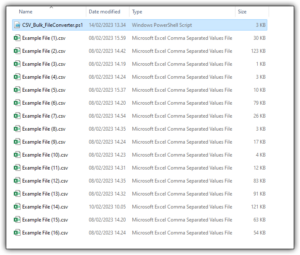 Bulk Convert CSV Files to Excel Files Using Powershell